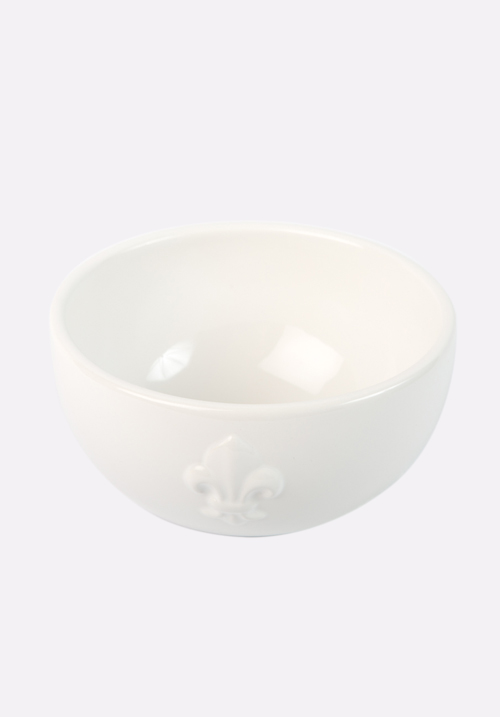 Fleur de Lys White Ceramic Bowl - Things To Love